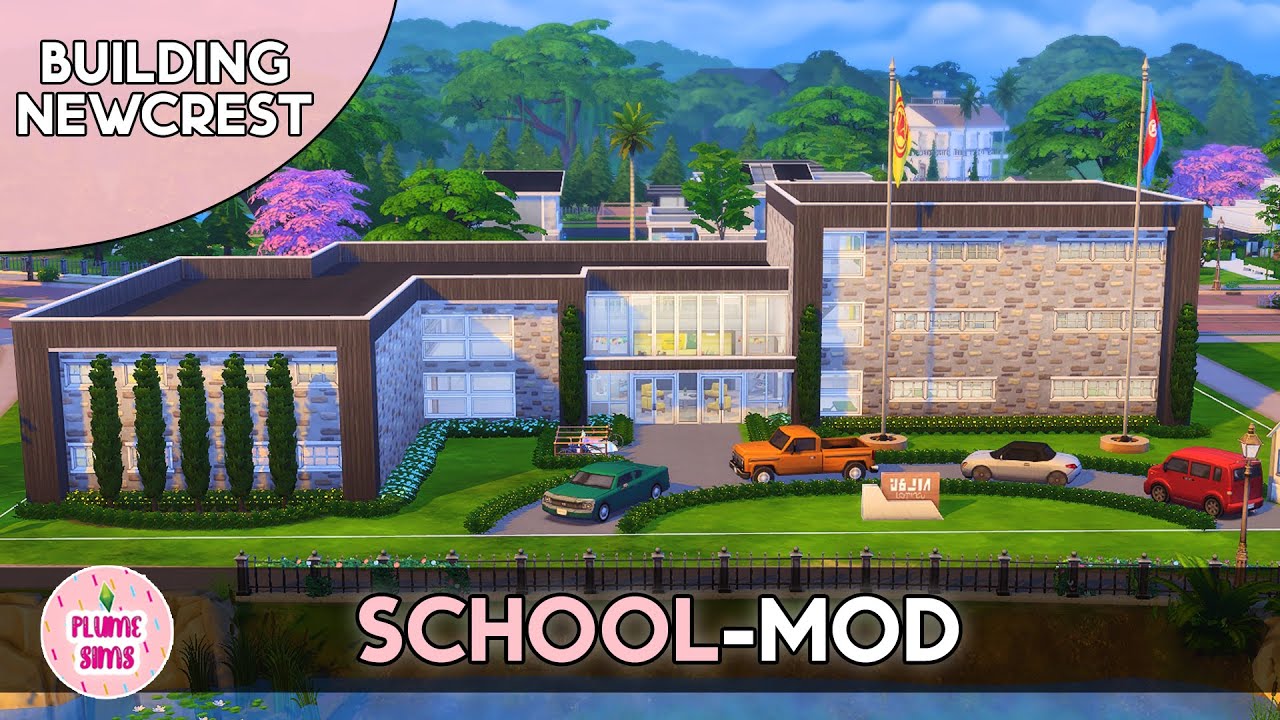 Building Newcrest #9 | Newcrest High School | NO CC | Sims 4 ...