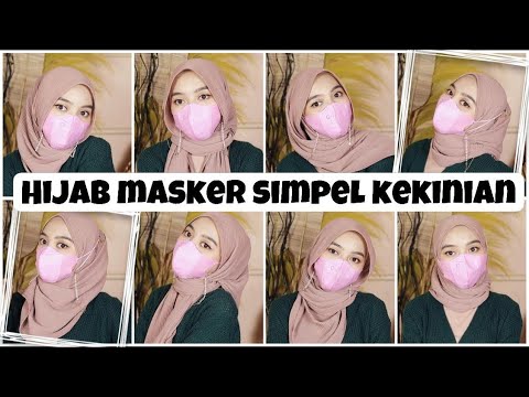 Tutorial Hijab Pakai Masker Biar Tetep Kece ll Pashmina Plisket Style Kekinian
