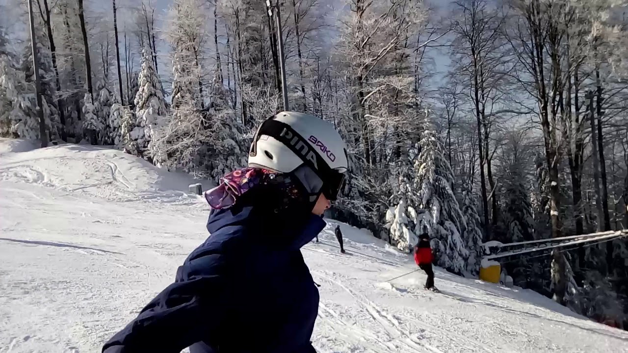 Skiing and Snowblading on Crveni spust (Red Slope) on Sljeme, Zagreb ...