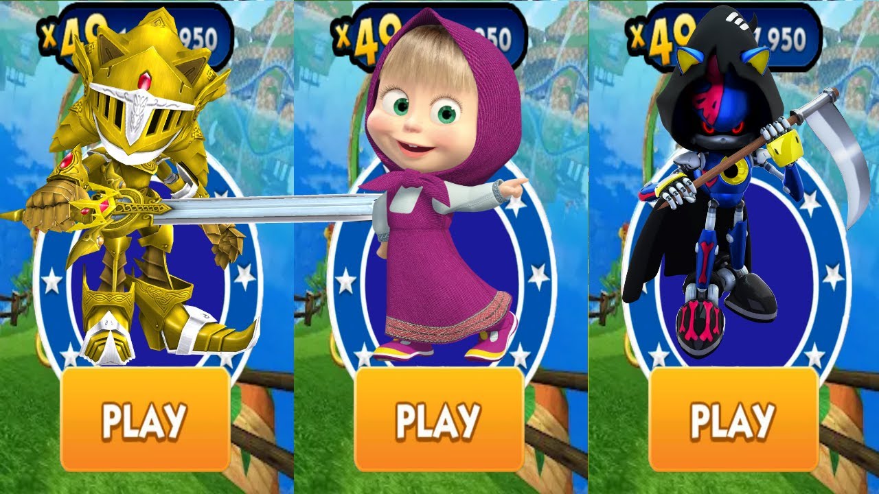 Sonic Dash - Excalibur Sonic vs Reaper Metal Sonic vs Masha Princess ...