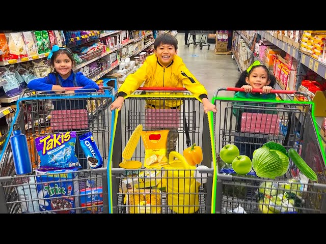 Colorful Supermarket Grocery Adventure with Eric Ellie and Andrea ...