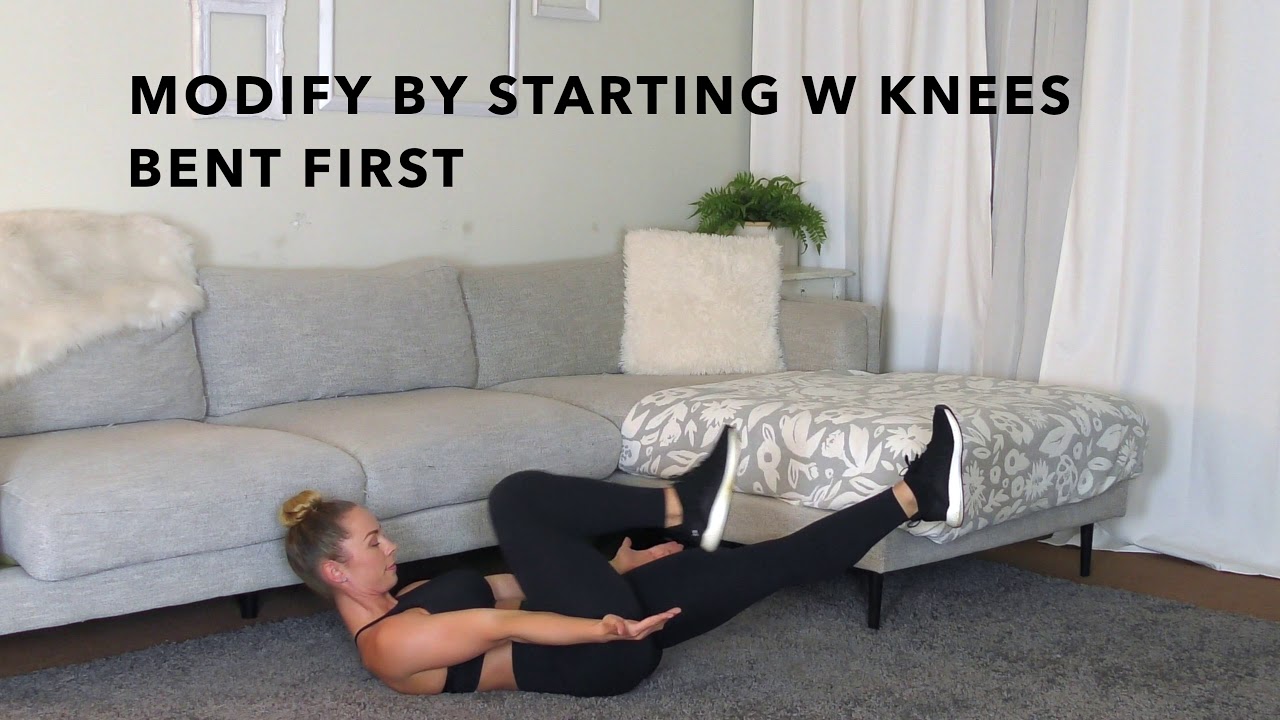 Reverse Crunch Single Leg - YouTube