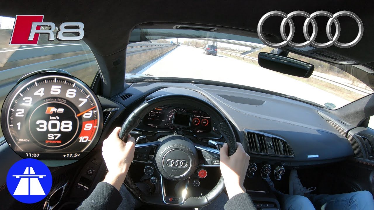 AUDI R8 V10 PLUS 610HP BEAST MODE | TOP SPEED GERMAN AUTOBAHN | 4K TEST ...
