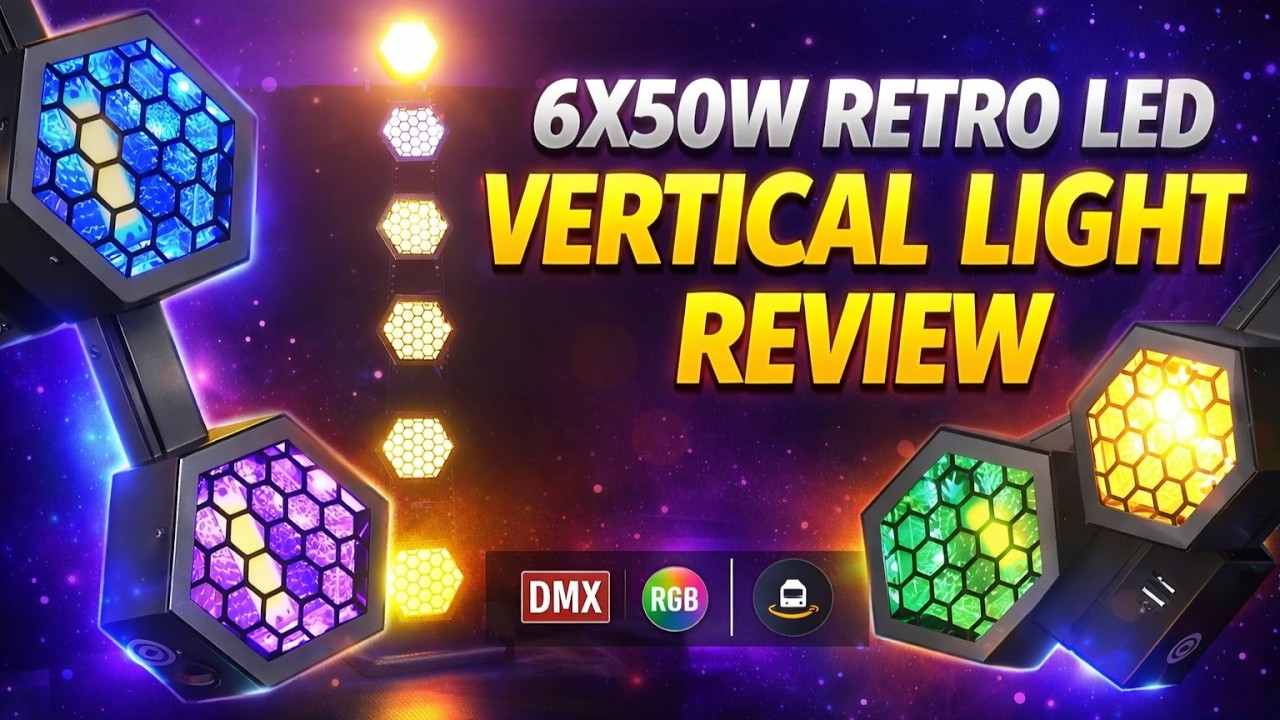 6x50w Retro LED Light | Vertical | RGB Color Mixing - YouTube