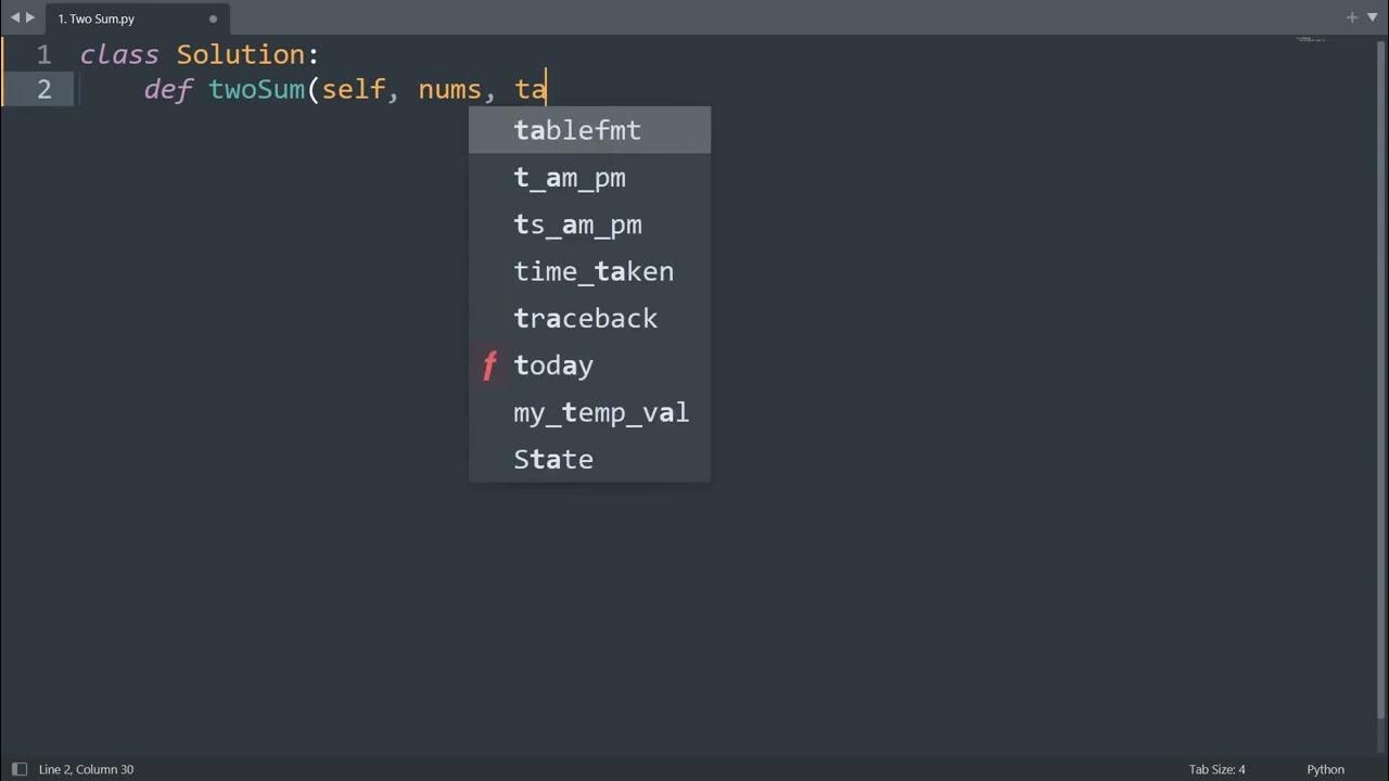 Leetcode 1 Two Sum In Python Python Leetcode Python Coding 5834