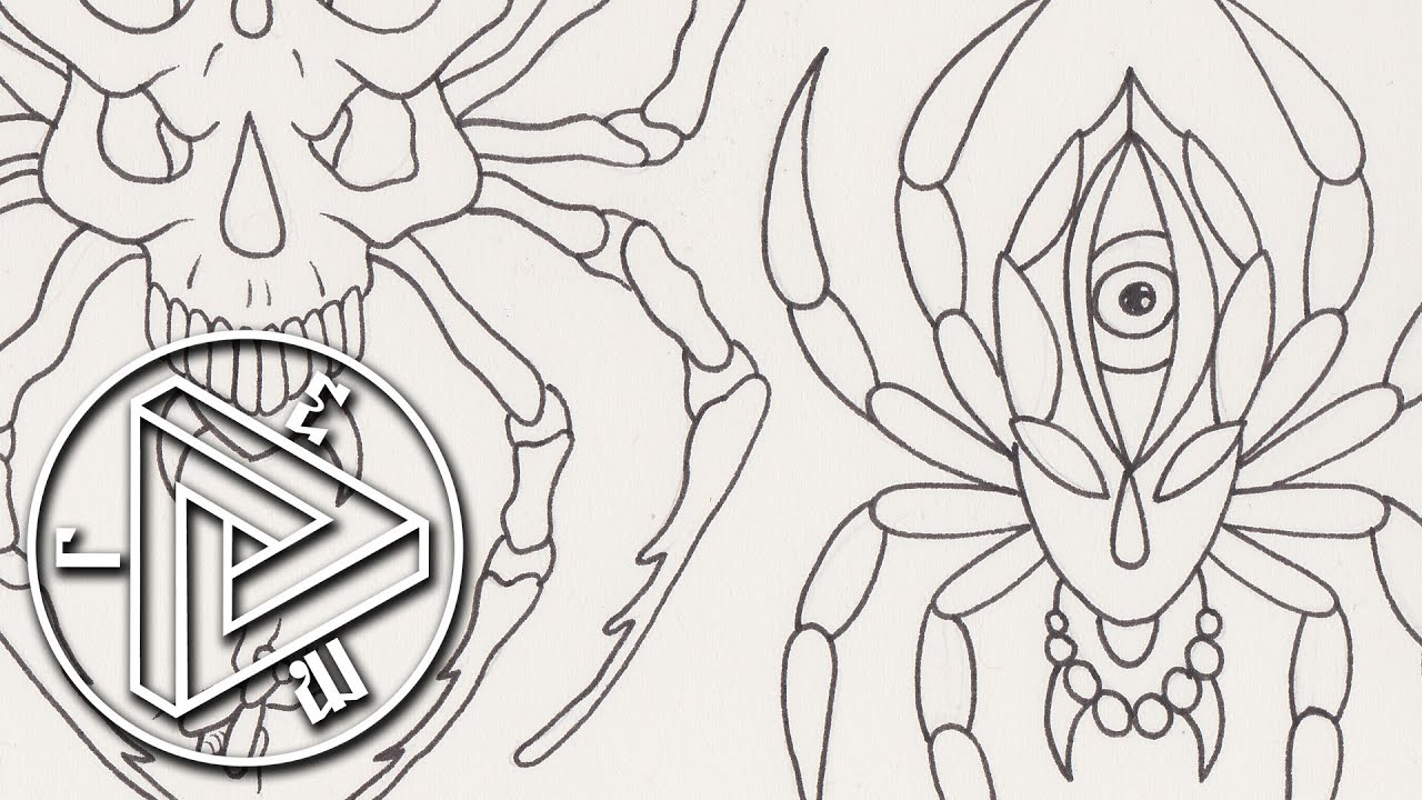 Speed Painting: Spider Flash Sheet - linework 1/2 - YouTube
