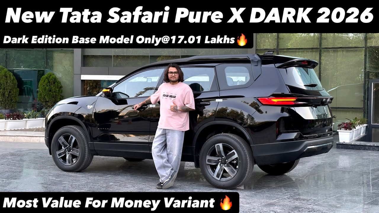 New Tata Safari Pure X DARK 2026 | MOST VFM VARIANT ONLY@17.01 LAKHS ...