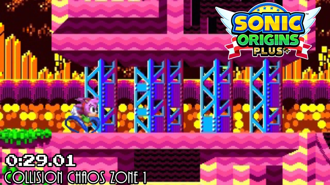 Sonic Origins Plus: Collision Chaos Zone 1 (Amy) 0:29.01 FWR - YouTube