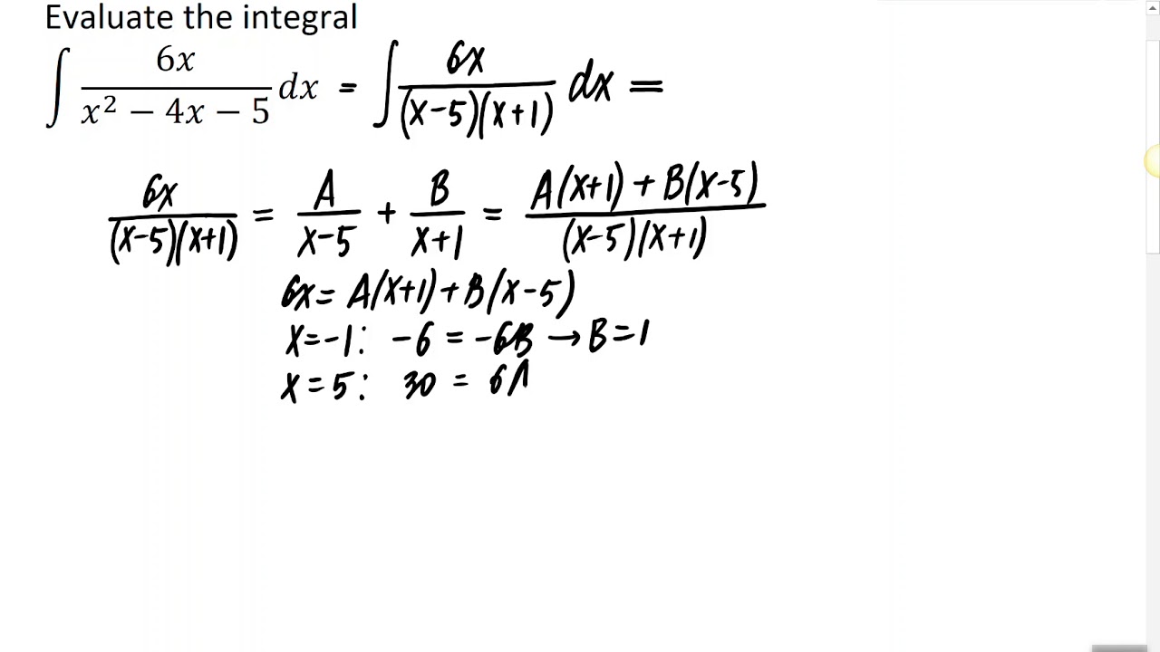 Integral of a Rational Function - YouTube