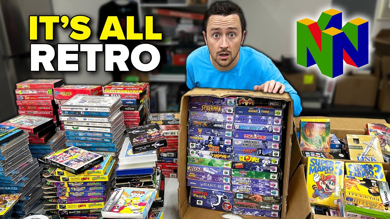Getting 100's of Retro Game Boxes From a Rental Store... - YouTube