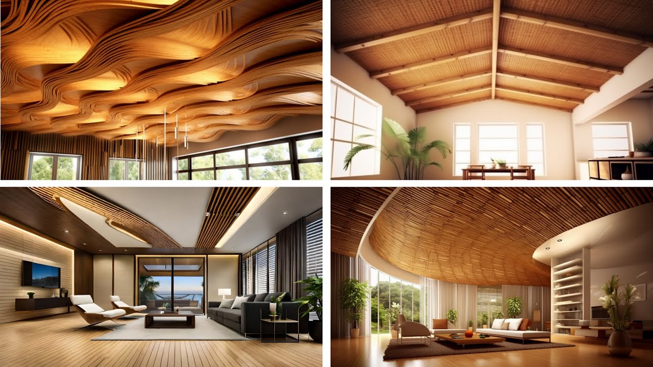 Latest Collection of Modern Bamboo Ceiling - YouTube