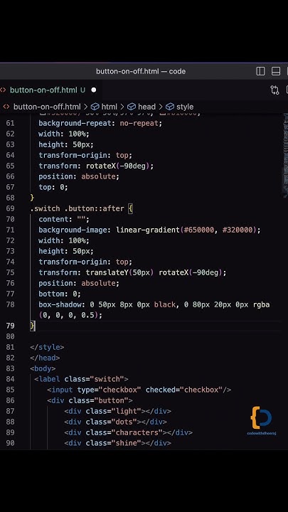 Button On Off Html And Css Shorts Shortsvideo Viral Html Css Youtubeshorts Button
