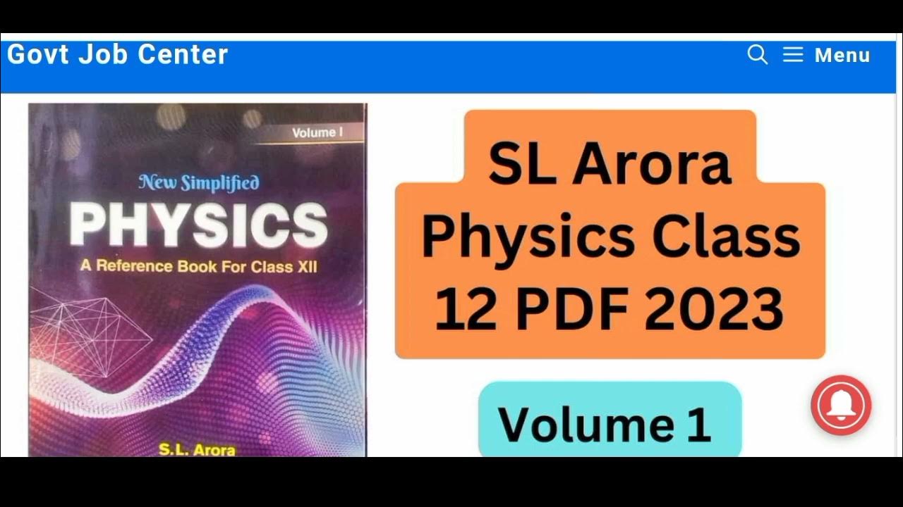 SL Arora Physics Class 12 PDF 2023 - YouTube