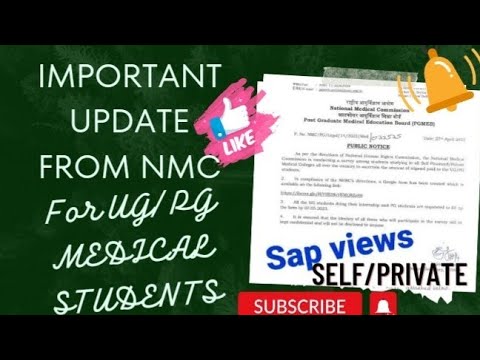 #IMPORTANT UPDATE FROM NMC FOR UG/PG MEDICAL SELF FINANCE/PRIVATE ...