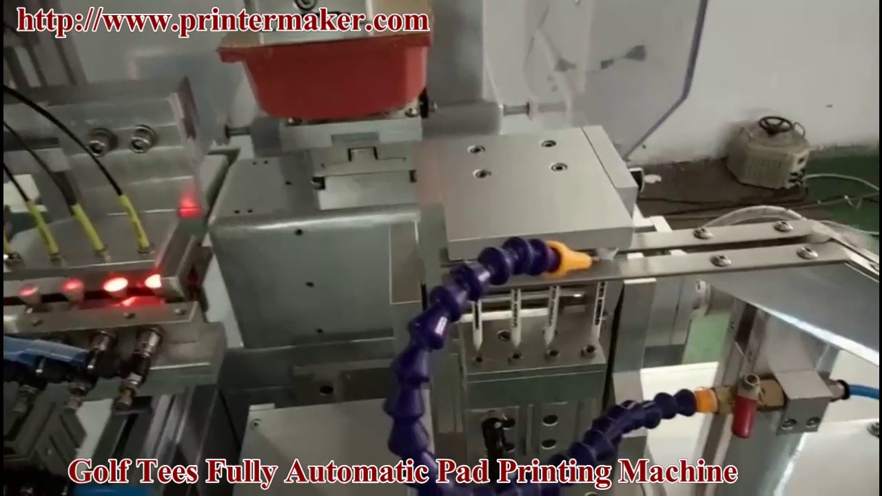 Golf Tees Fully Automatic Pad Printing Machine - YouTube