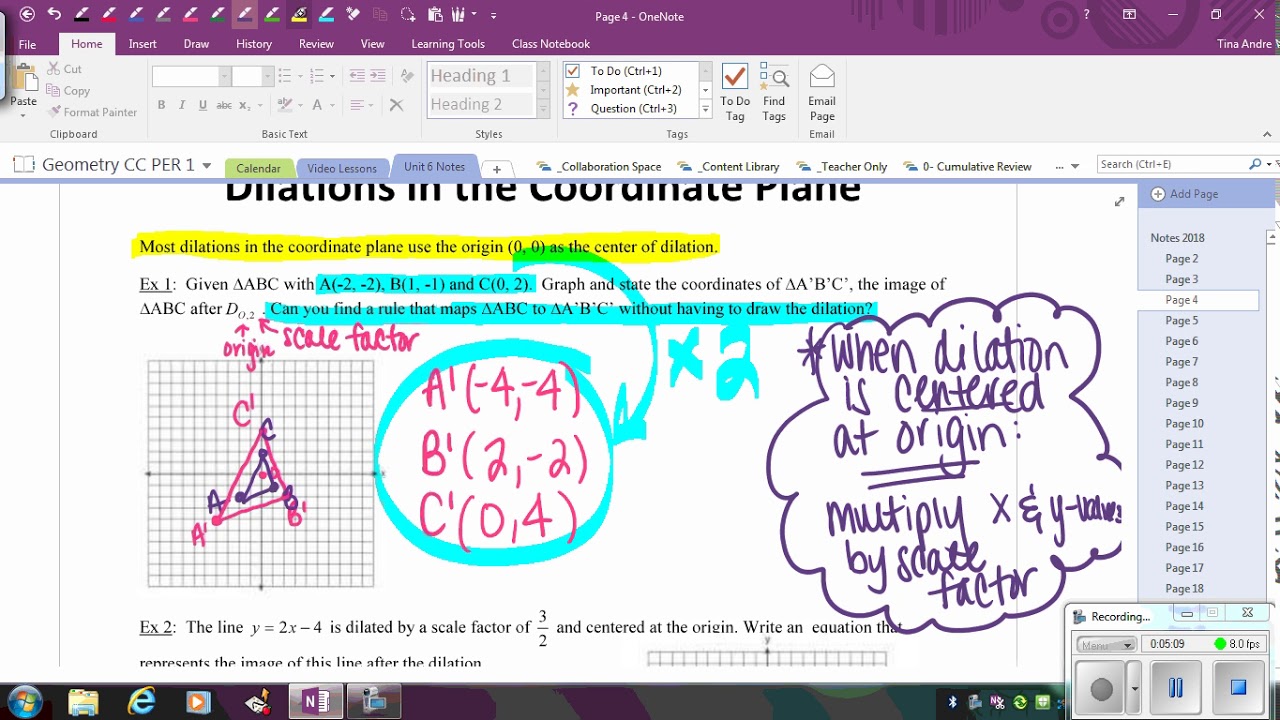 2 Dilations in Coordinate Plane - YouTube
