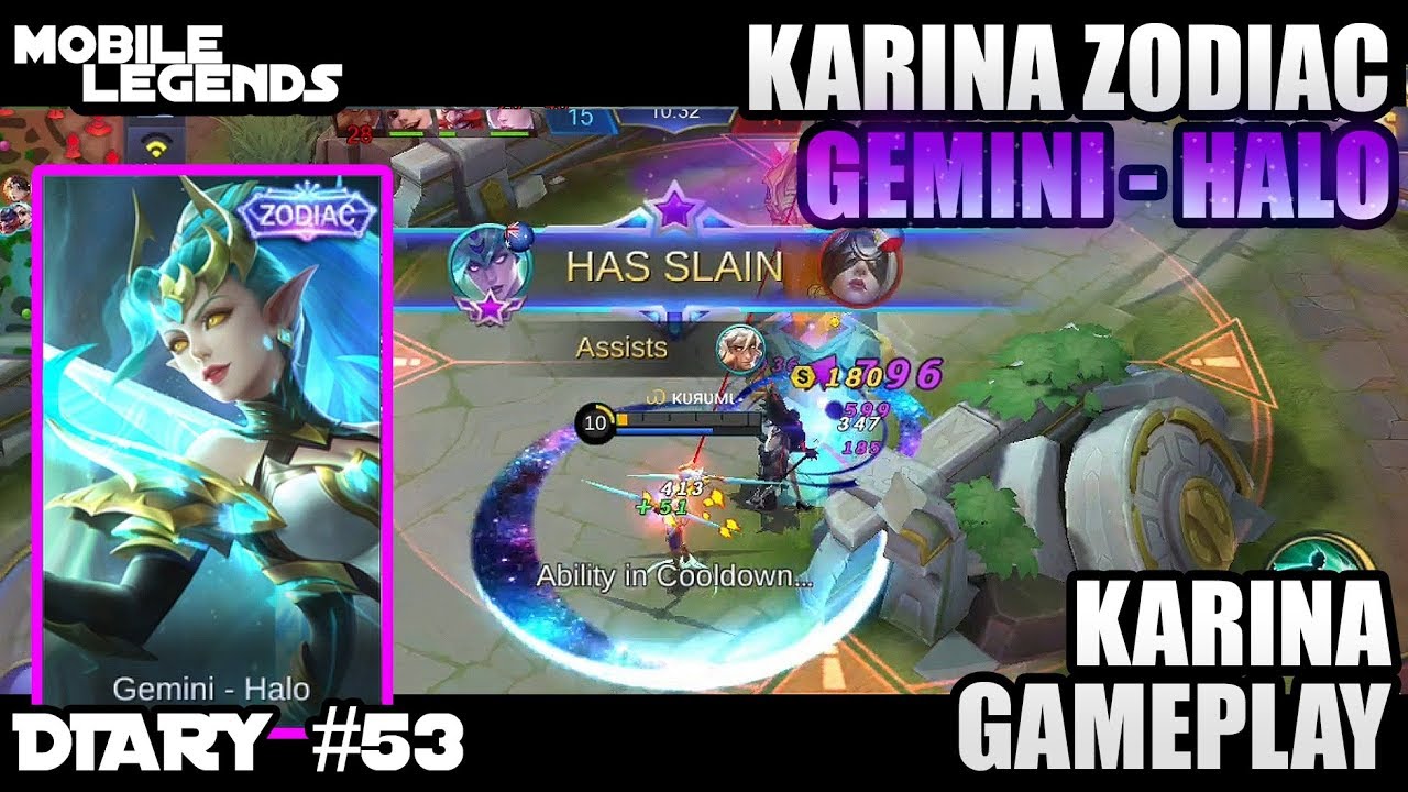 KARINA GEMINI - HALO ZODIAC SKIN GAMEPLAY!! GEMINI - HALO GAMEPLAY ...