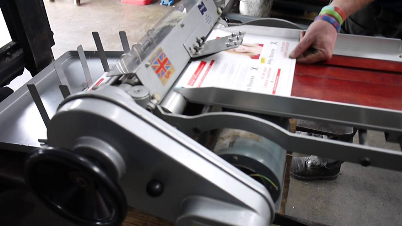 Rollem table top auto creasing machine # 1985 - YouTube