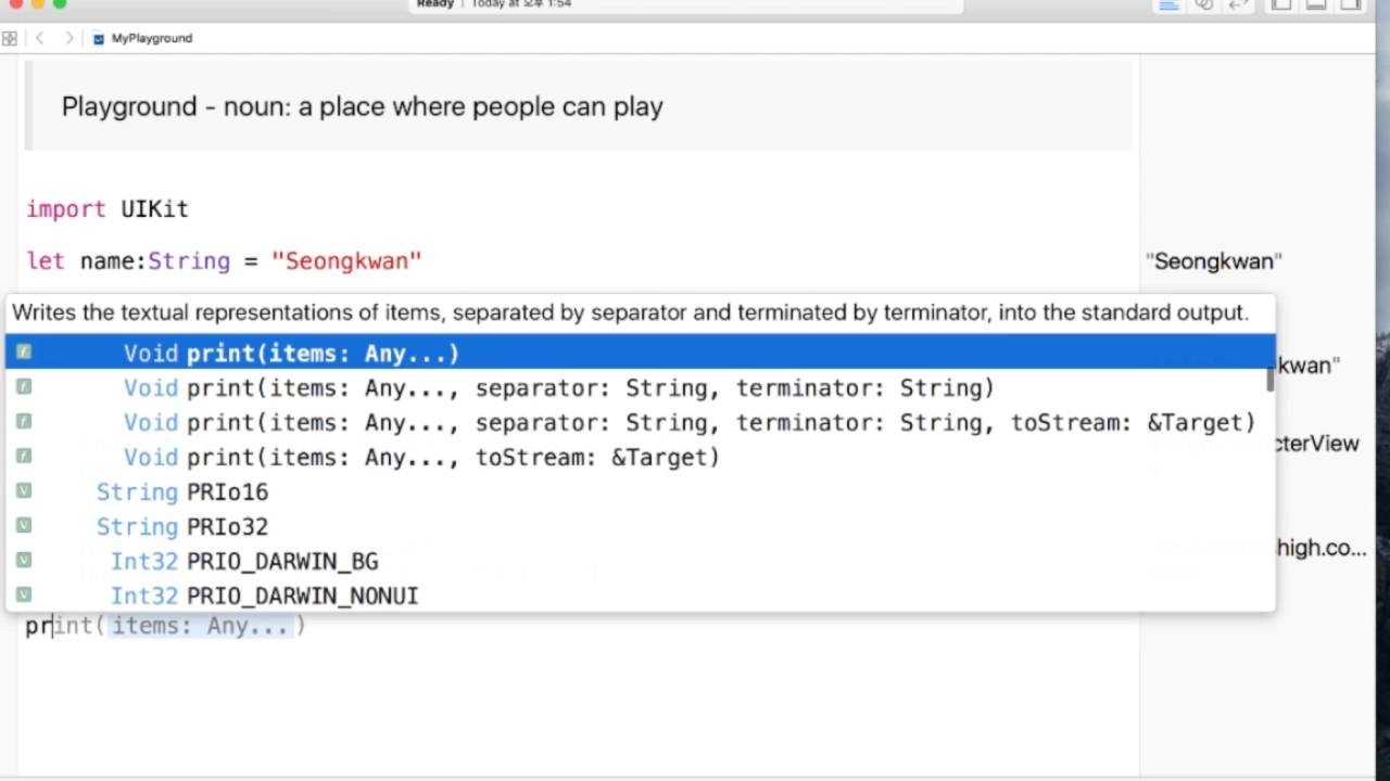 Ios Swift입문 String 과 Numbers Youtube