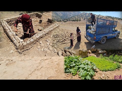 A hardworking mother's inspiring project to build a house out of stone