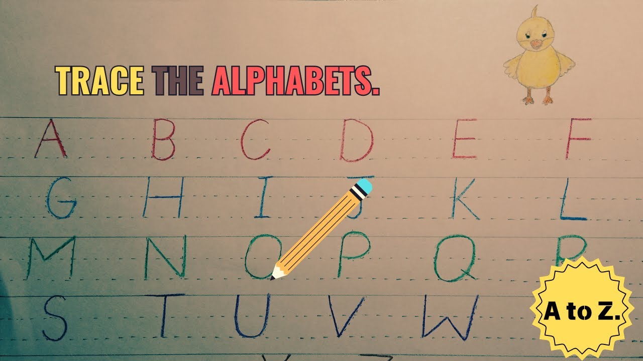 English Alphabets Writing | Trace the Alphabets Along with dotted lines ...