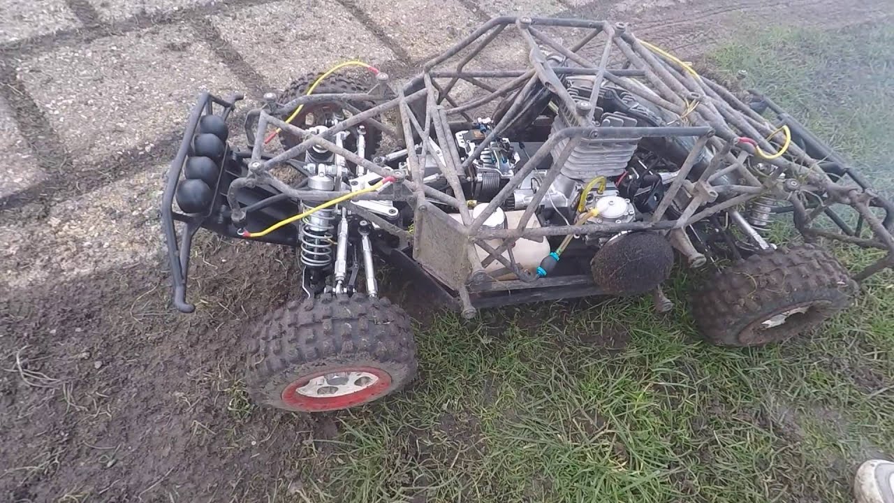 Rcmax 71cc losi 5t first run - YouTube