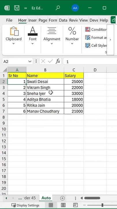 Make Automatic Borders in Ms Excel | How to Add Automatic Border in Ms Excel #border #shorts # ...