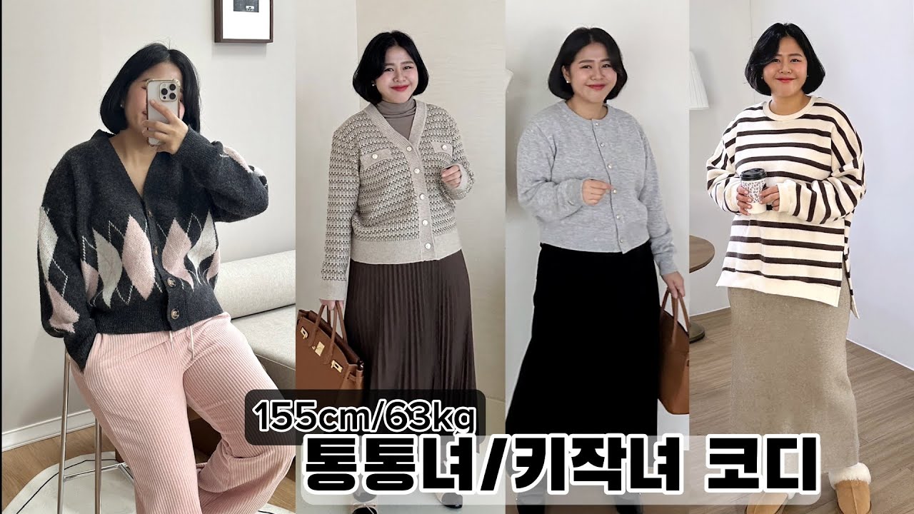 (155cm/63kg)통통녀/키작녀 코디룩북 ️ - YouTube