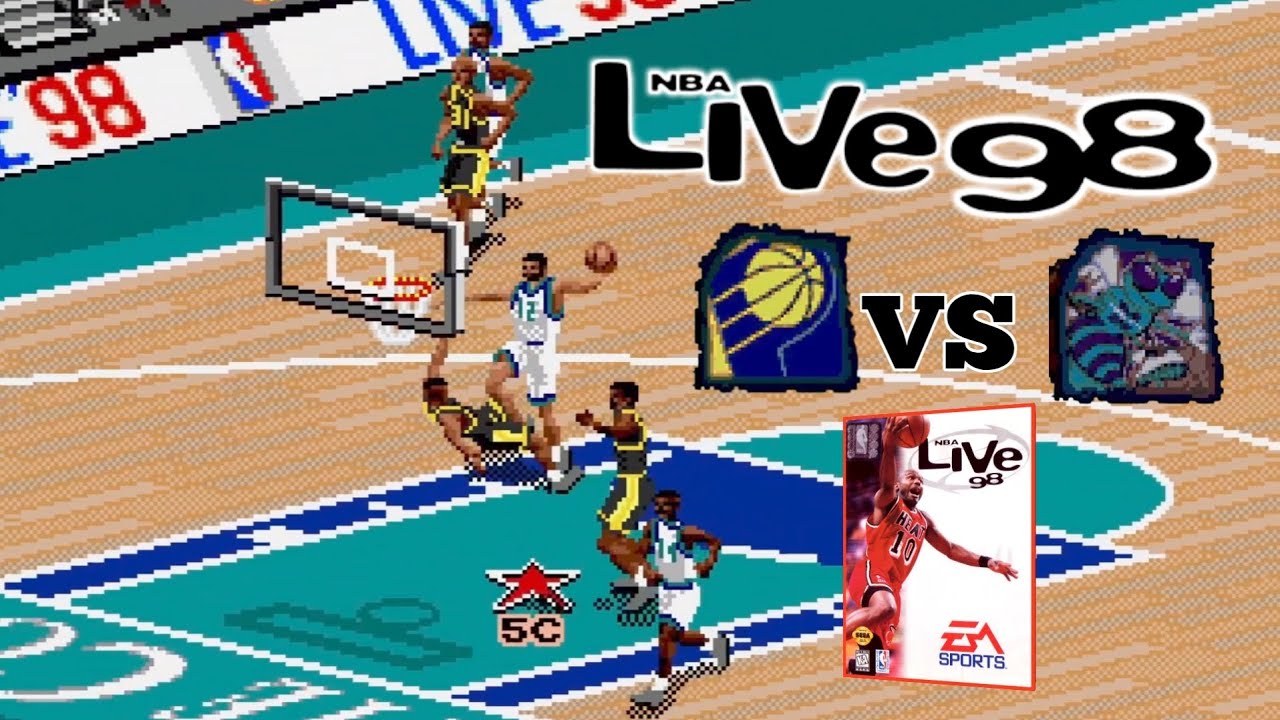 NBA Live 98 - Pacers vs Hornets - full game 🏀🎮 - YouTube