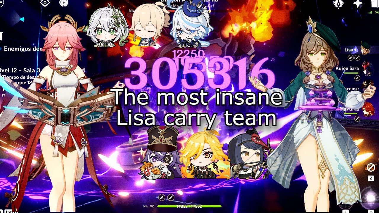 NEW ARCHON=NEW LISA'S SUPPORT! Yae aggrabloom & Lisa-Mavuika hypercarry 3.0 vs 5.3 abyss 12【原神 ...