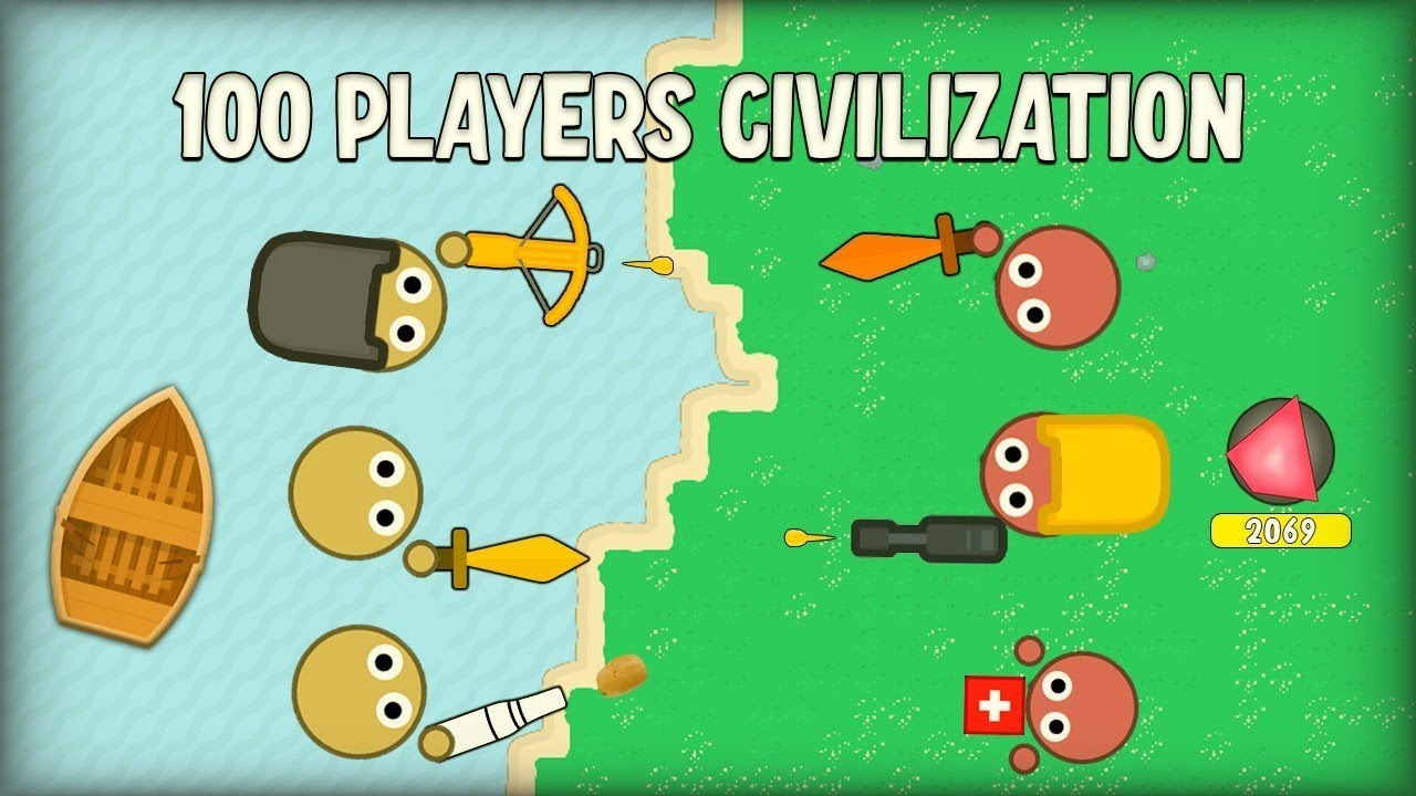 100 Players Simulate Civilization in Modd.io - YouTube