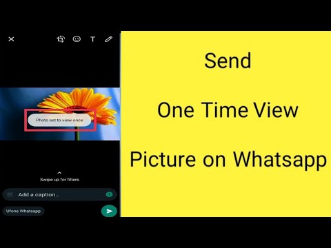 how to send one time view picture on WhatsApp | how to send one time ...