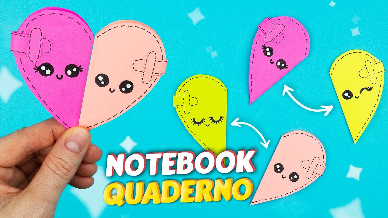 DIY Cute mini notebook | How to make mini notebook | Heart notebook ...