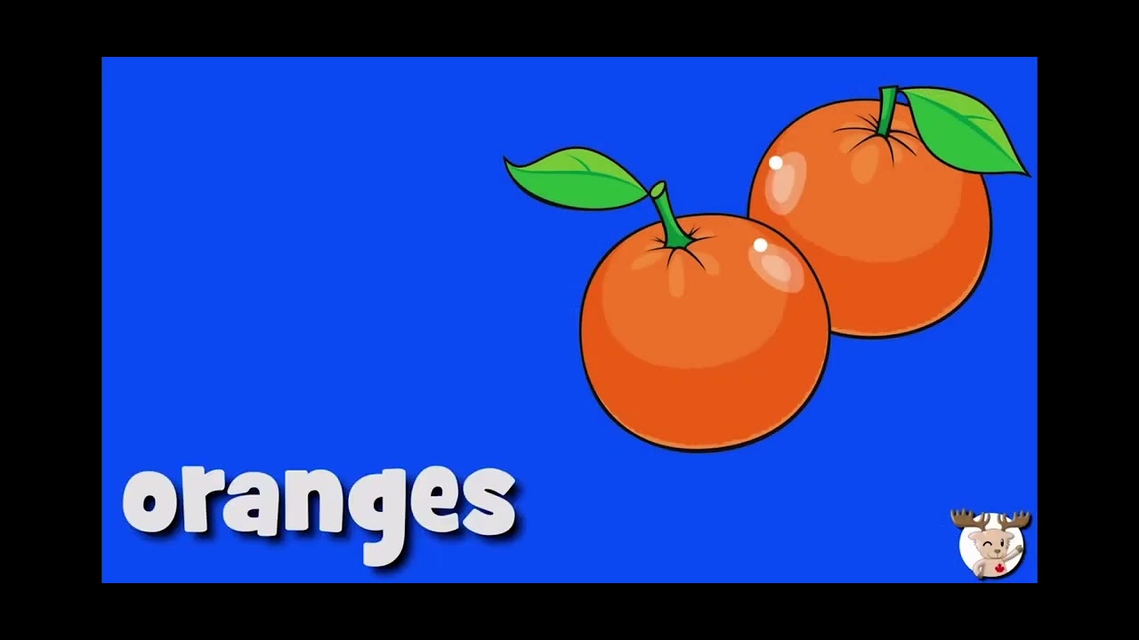 Talking flash cards fruit EP07 oranges - YouTube