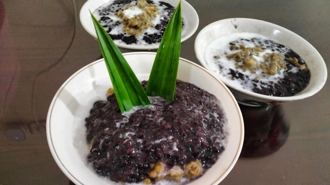 bubur kacang ijo ketan hitam yang enak,manis gurih lumer dan hemat gas ...