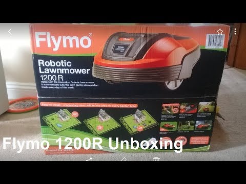 Flymo 1200R Robotic Lawnmower Unboxing - YouTube