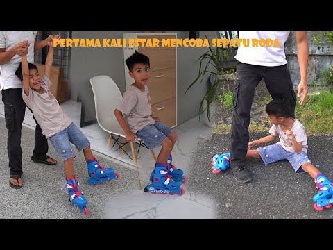 Estar Pertama Kali Mencoba Bermain Sepatu Roda - YouTube