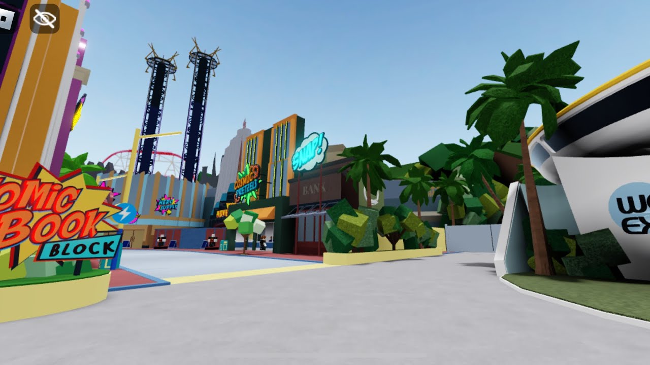 Comic Book Block & World Expo Daytime & Nighttime Walkthrough Universal ...