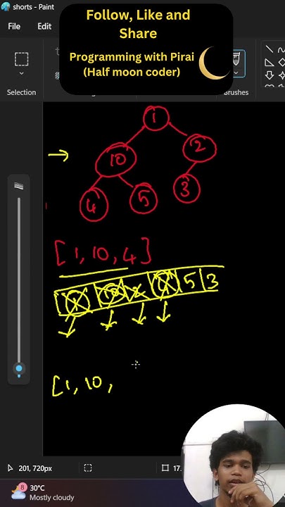 LeftView of Binary Tree | Pirai's Academy | Half Moon Coder. - YouTube