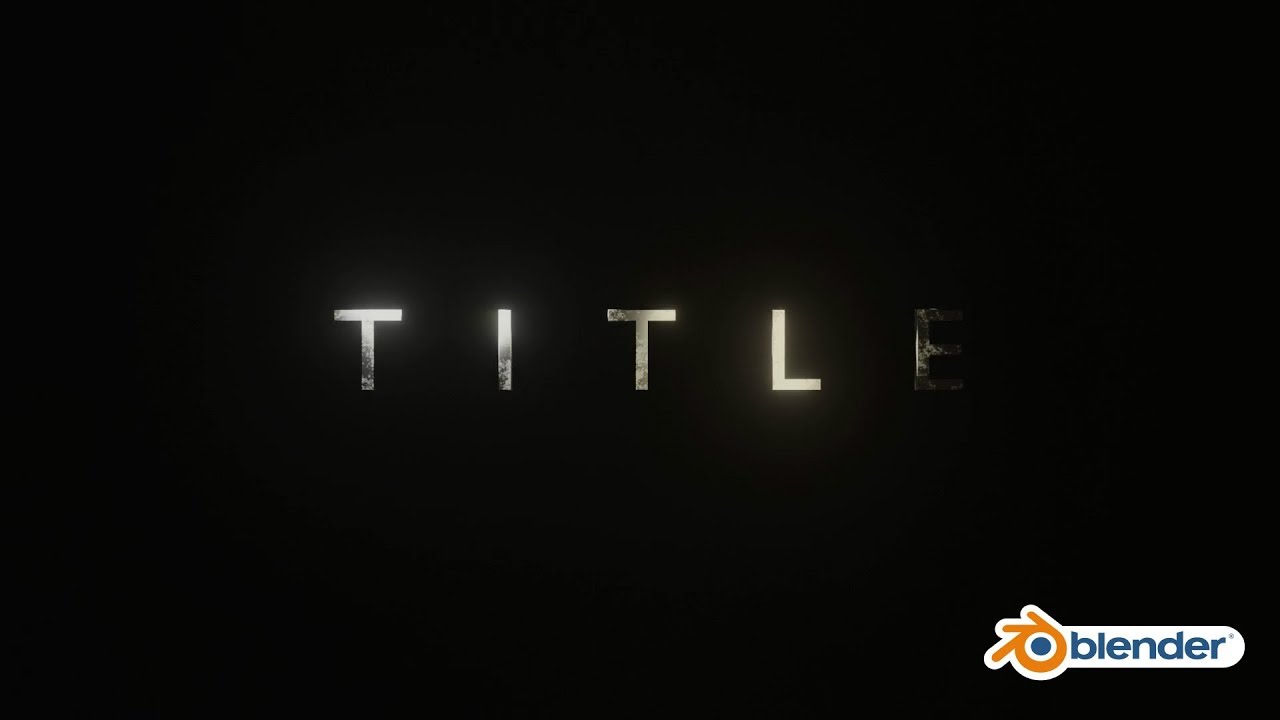 Cinematic Title Reveal in Blender 2.8 Eevee - Free Download - YouTube