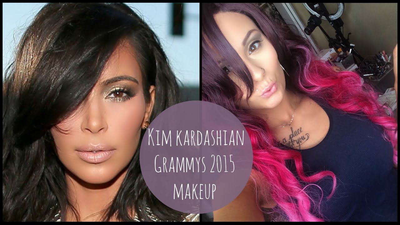 Kim K 2015 Grammys Makeup | Mariah McLean - YouTube