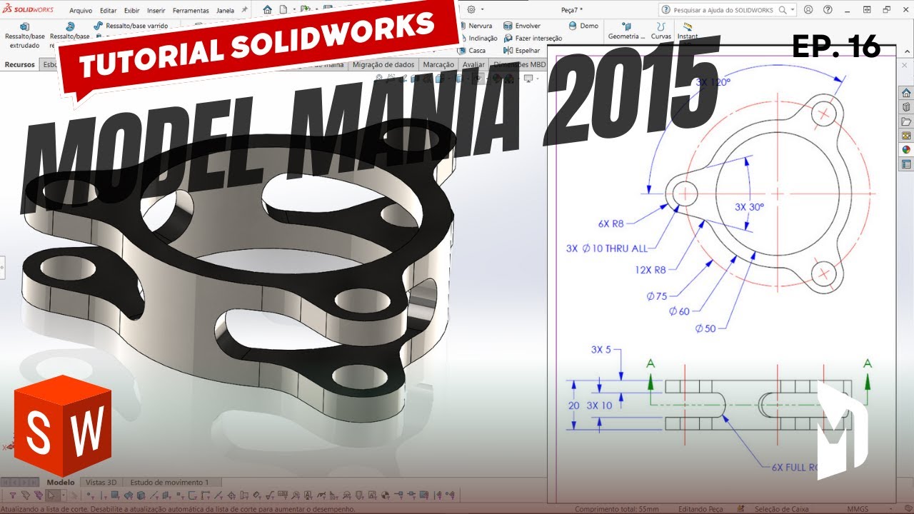 TUTORIAL SOLIDWORKS 2024 - MODEL MANIA 2015 - YouTube