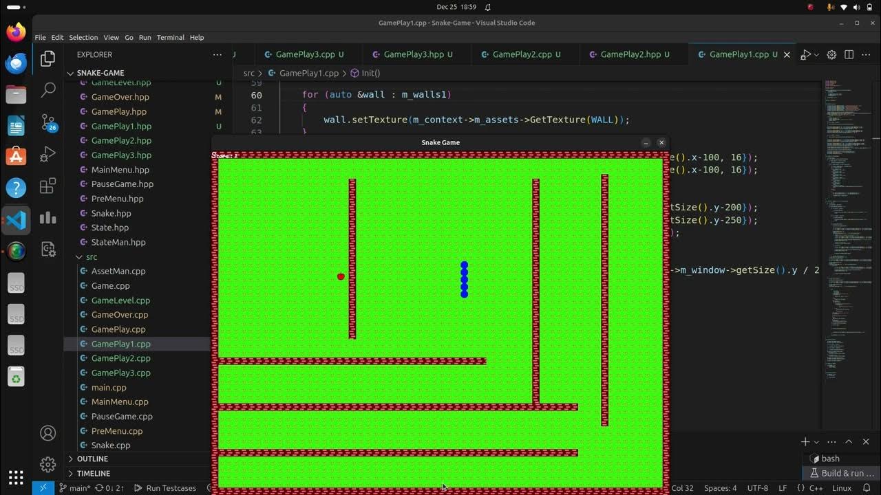 1-2 Project || 2D Snake Game - YouTube