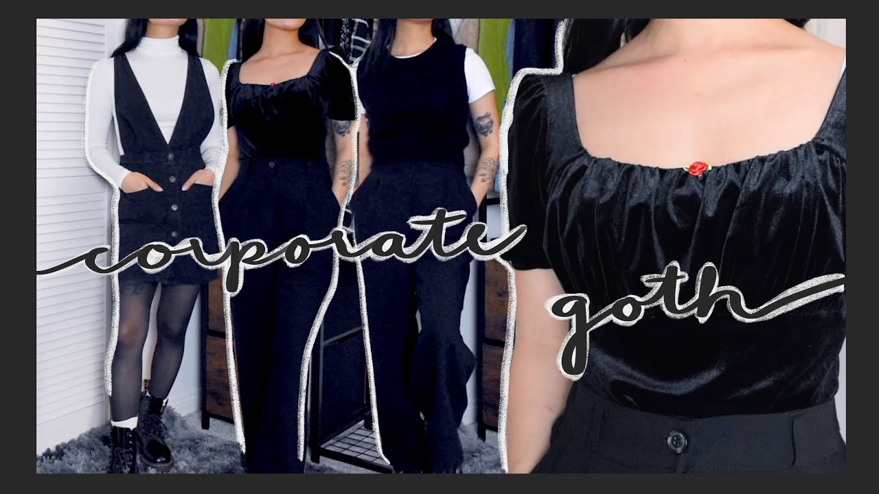 CORPORATE GOTH outfit ideas - YouTube