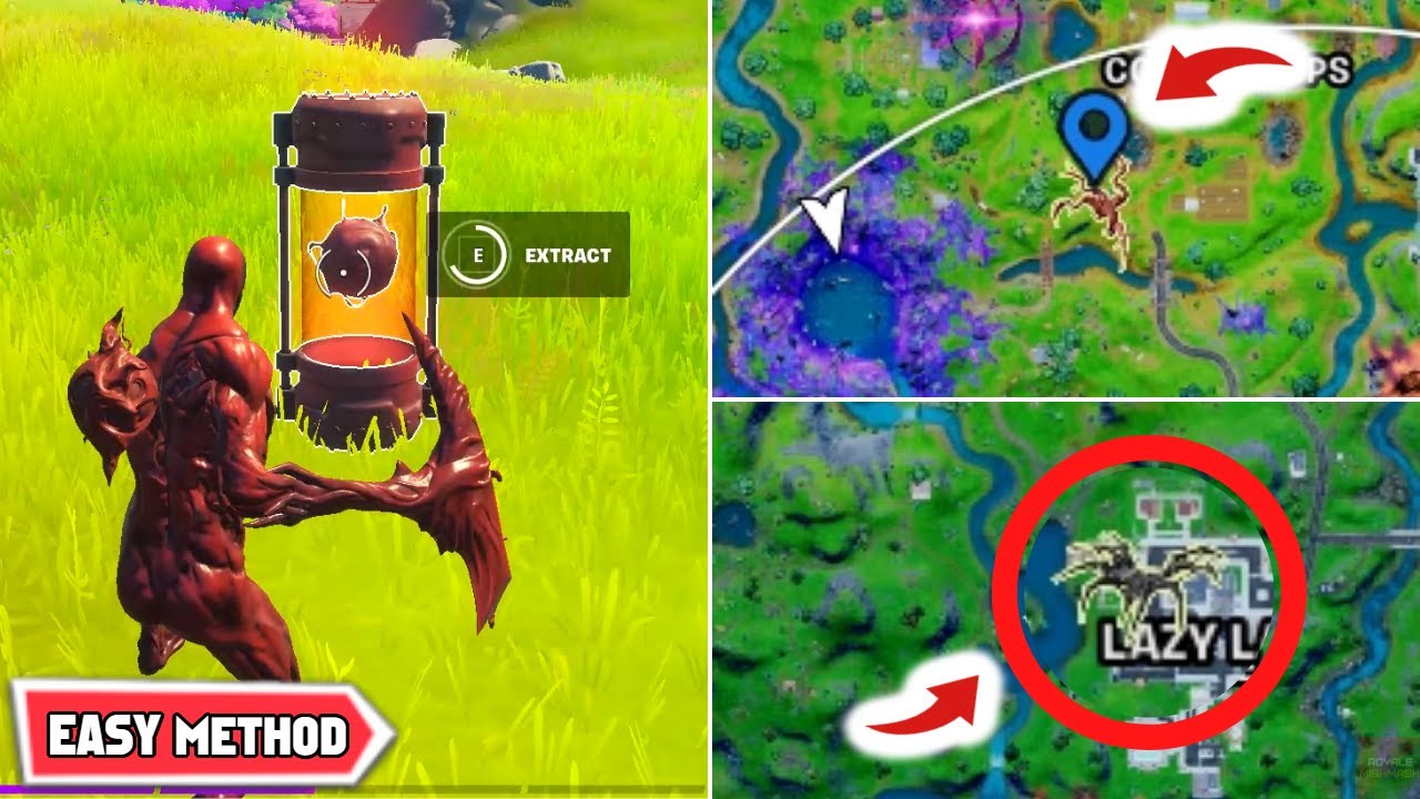 All "SYMBIOTE MYTHIC" Locations in Fortnite | How To Get Carnage Mythic ...