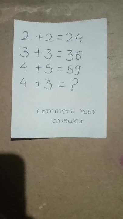 Maths Solve The Question - YouTube