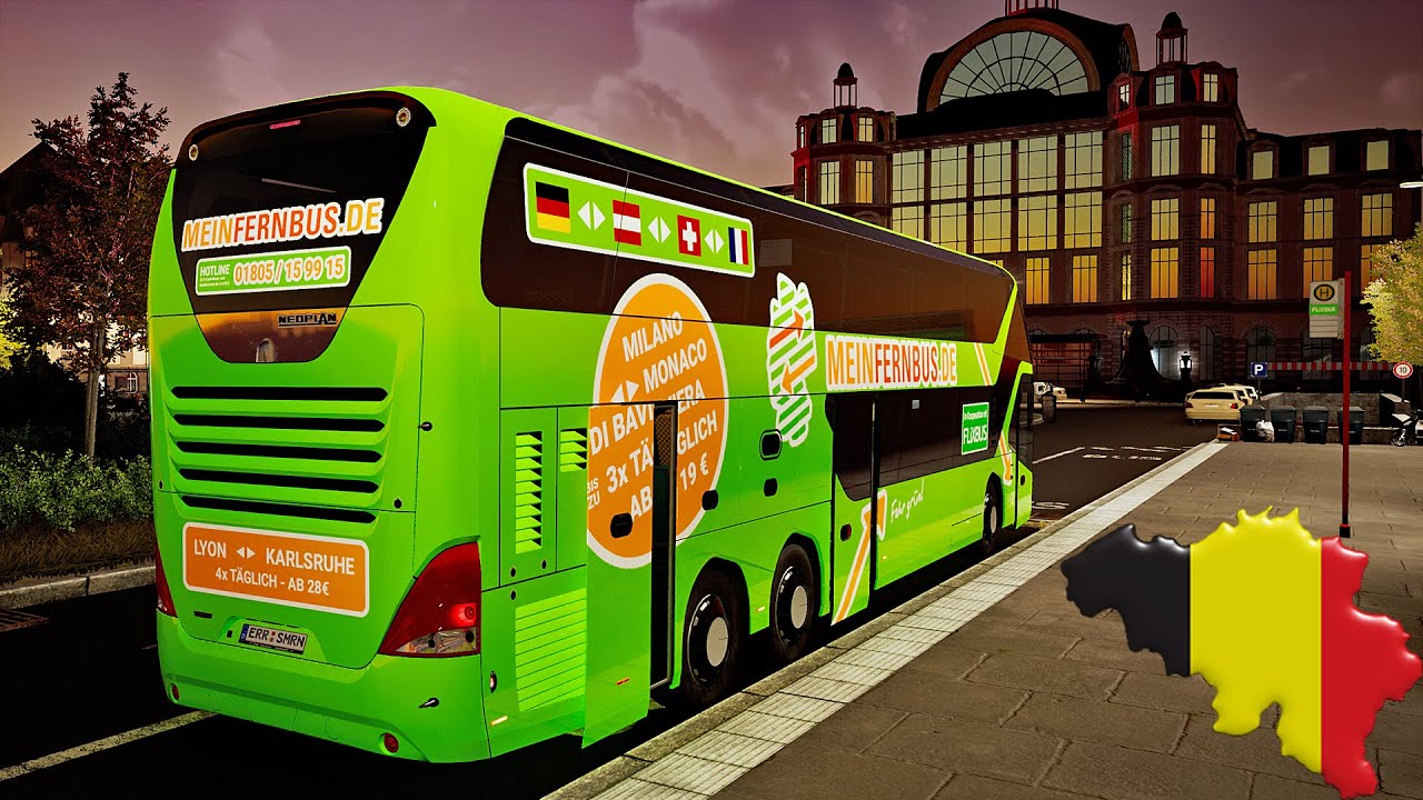 Fernbus Simulator ! ! ! DLC Belgium ! ! ! GAMEPLAY ! ! ! - YouTube