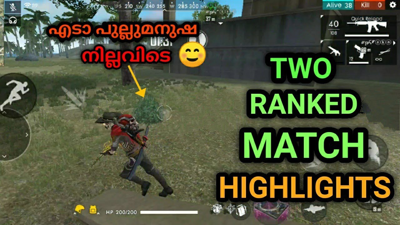FREE FIRE TWO RANK MATCH HIGHLIGHTS | SQUAD GAME PLAY HIGHLIGHT - YouTube
