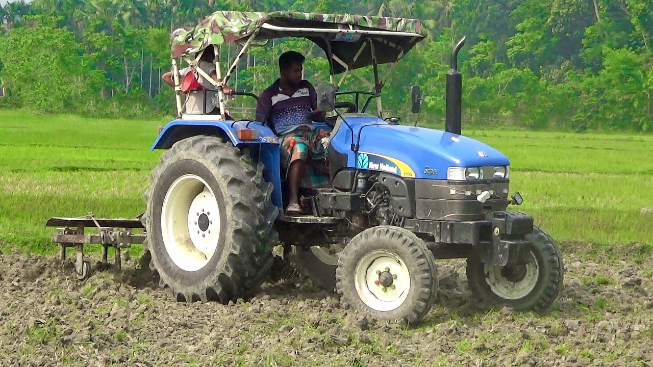 NEW HOLLAND –TT55 UG super TRACTOR Cultivator Farming land | How To ...