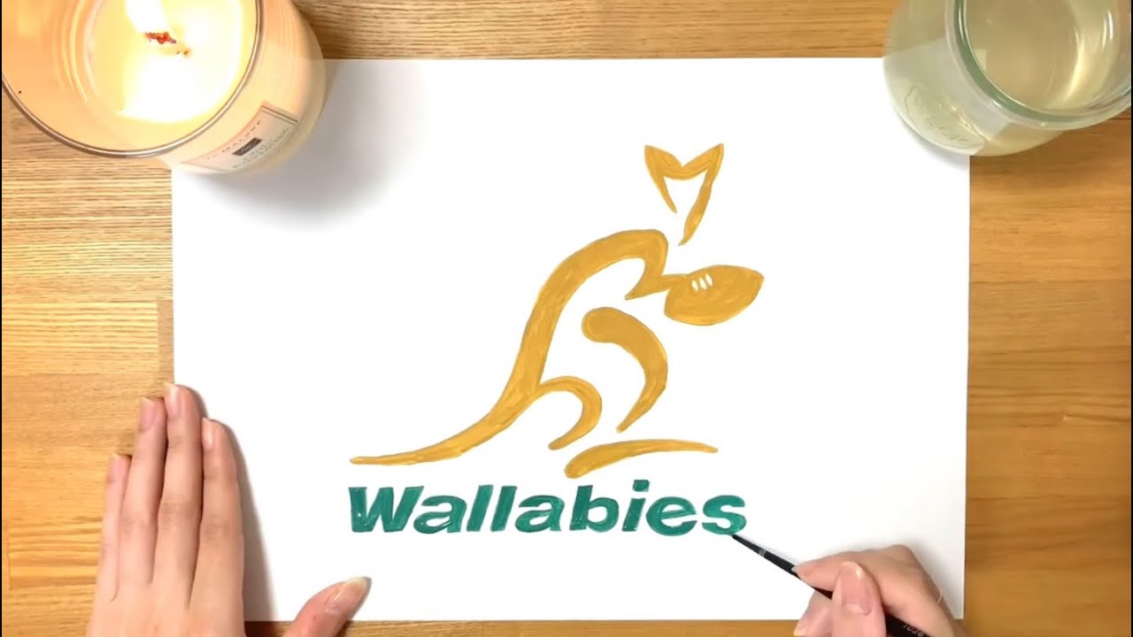 How to paint Wallabies logo - YouTube